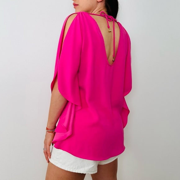 Trina Turk | Tops | Trina Turk Blouse Fuchsia Pink Elegant Top | Poshmark
